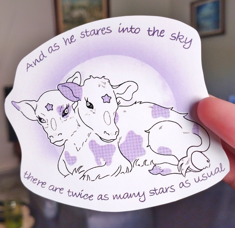 Two-headed Calf Poem Sticker - Etsy