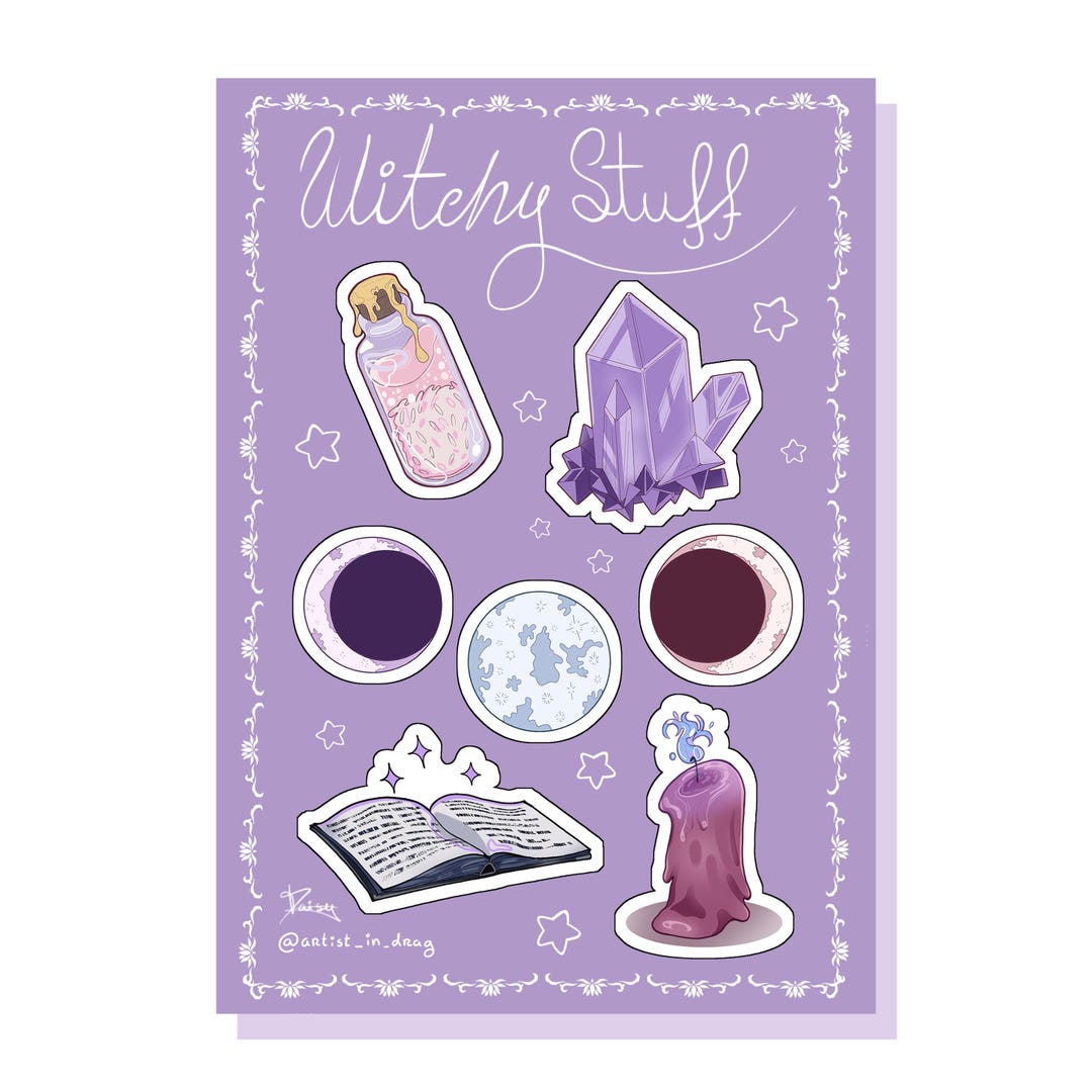 Witch Aesthetic Sticker Sheet - Etsy