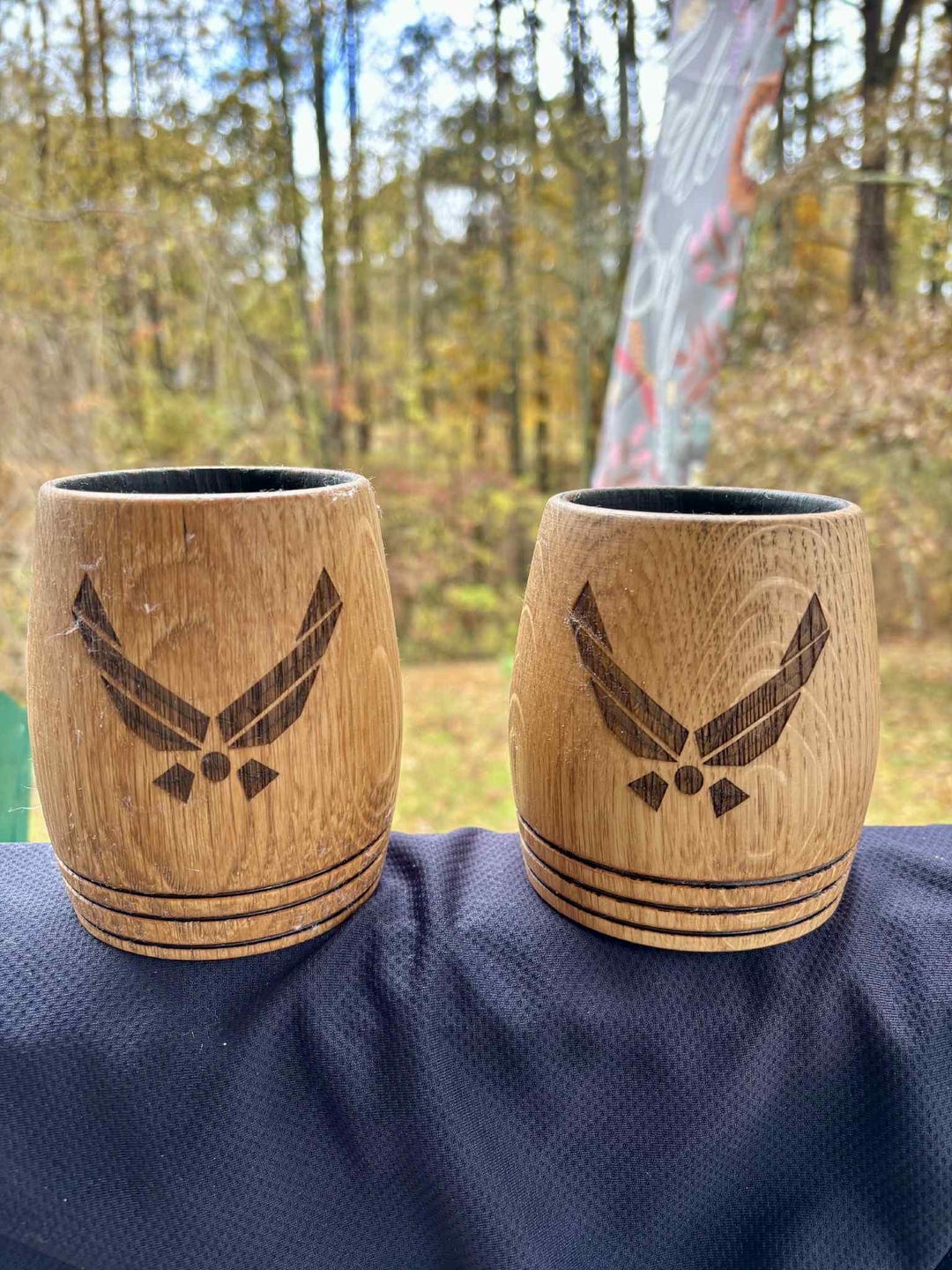 Handmade Charred White Oak Whiskey Cups: Personalized Bourbon Gift Set ...