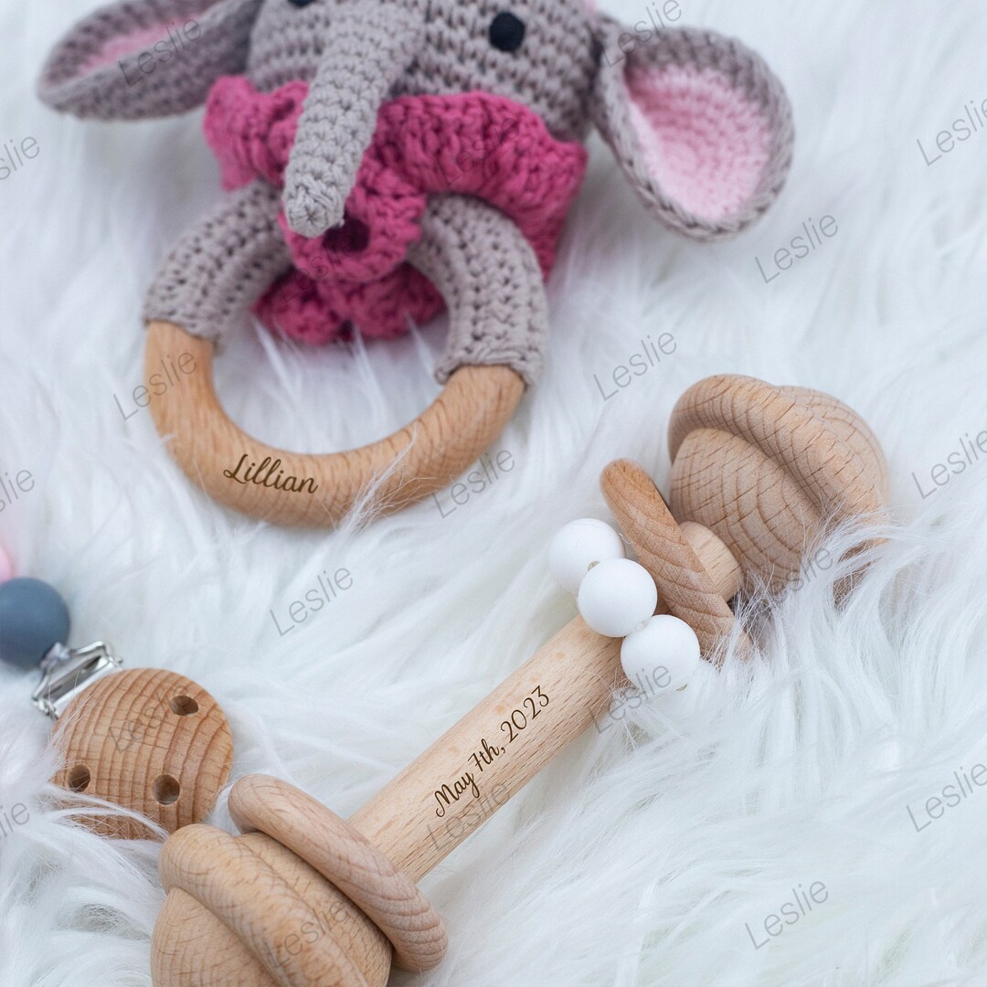 Cotton Rattles-baby First Toy-gift Set-hand Made Rattle-baby Keepsake ...