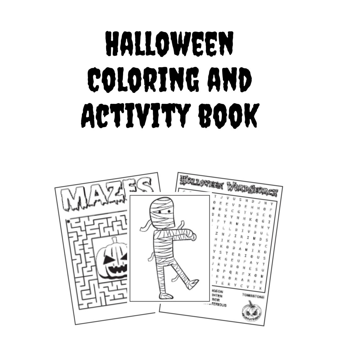 50 Page Coloring and Activity Book - Etsy