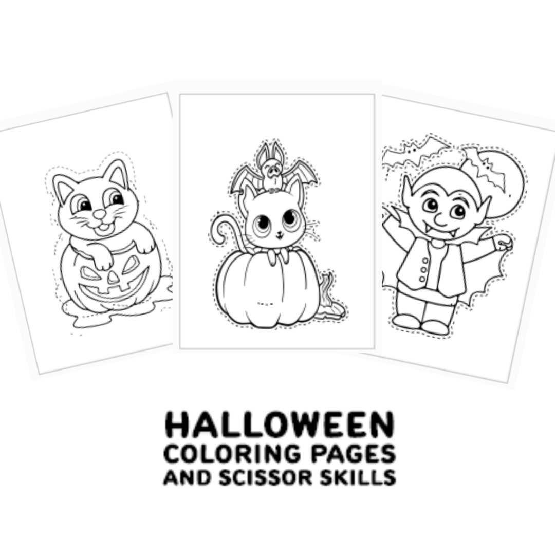 23 Page Coloring and Scissor Skill Booklet - Etsy