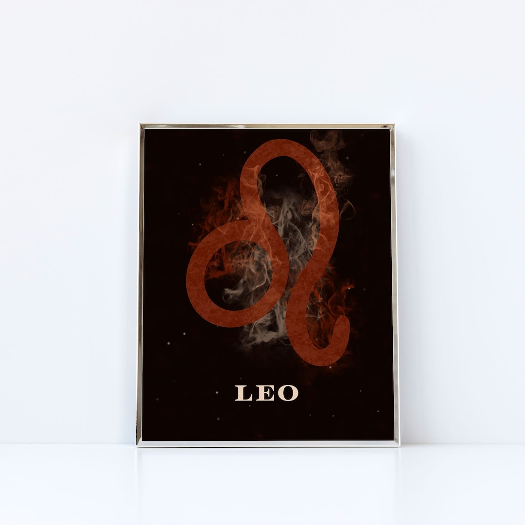 LEO Print Zodiac Sign Art Print for Instant Download Leo - Etsy