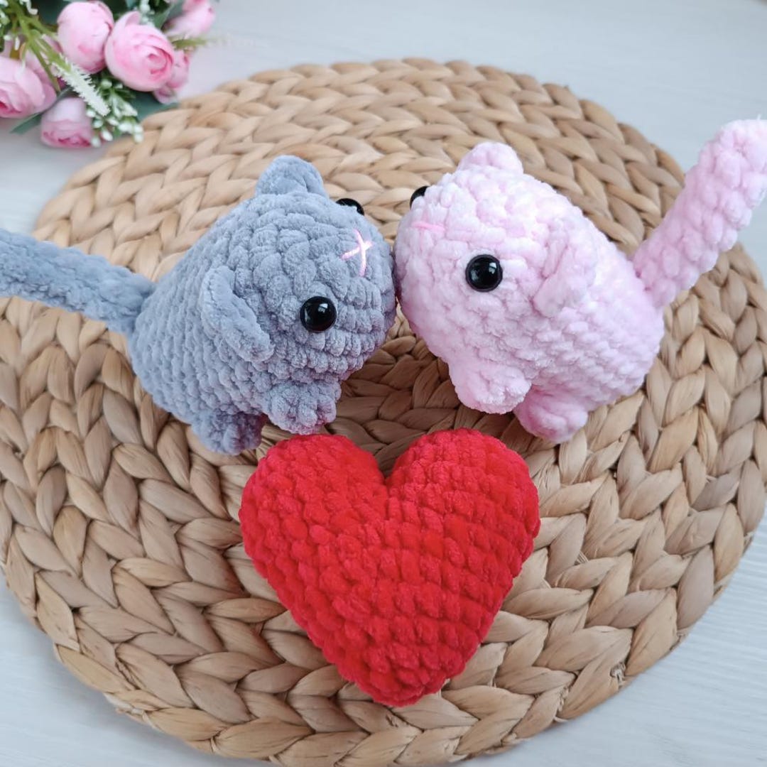 No Sew Cat Plush Crochet Pattern Cute Loaf Cats Plushies Amigurumi ...