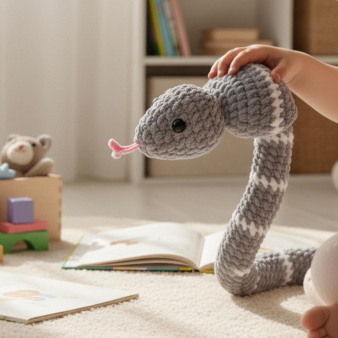 Cobra Snake Crochet Pattern PDF No Sew Amigurumi Plushie Toy ( English ...