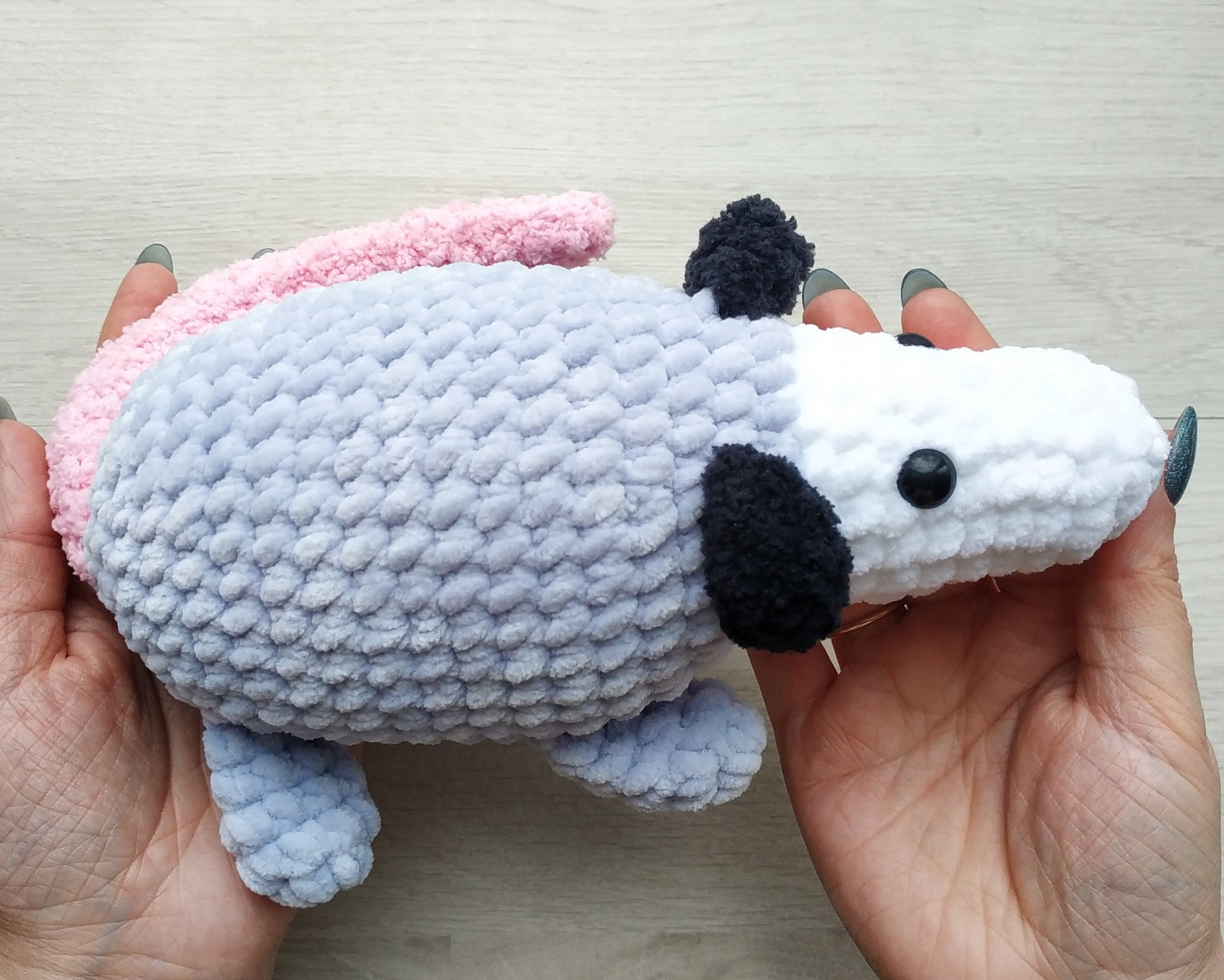 Opossum Plush No Sew Amigurumi Crochet Pattern Do It Yourself - Etsy