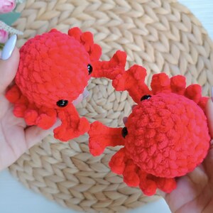 Crochet Crab Plush No Sew Pattern Amigurumi Tutorial PDF in English - Etsy
