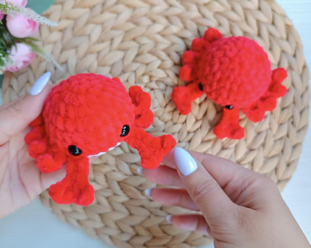 Crochet Crab Plush No Sew Pattern Amigurumi Tutorial PDF in English - Etsy