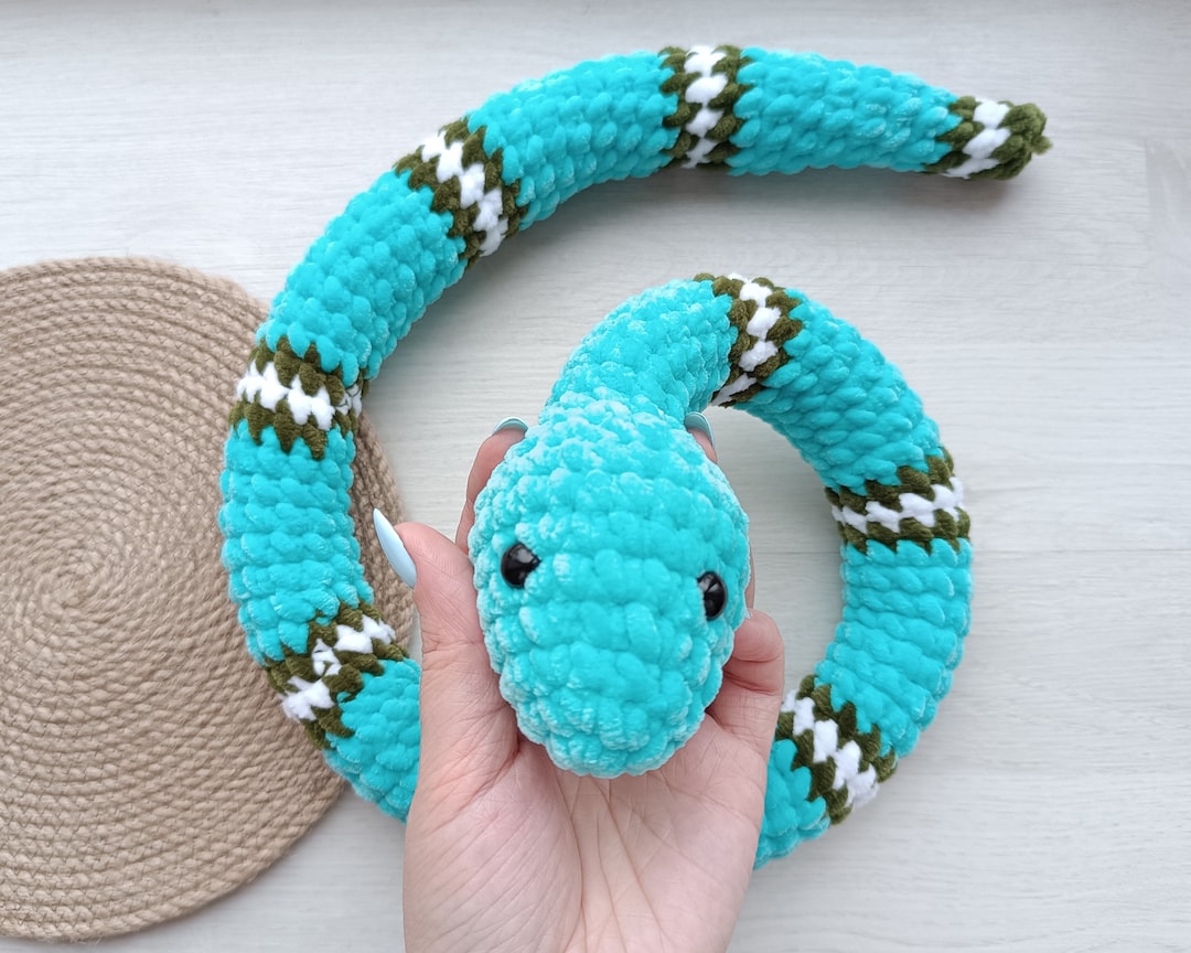 Snake Plush Crochet Pattern No Sew Do It Yourself Amigurumi Tutorial ...