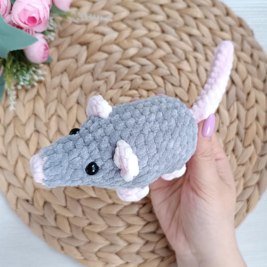 Mouse Crochet Keychain No Sew Crochet Pattern Mouse Mini Plush Cute ...