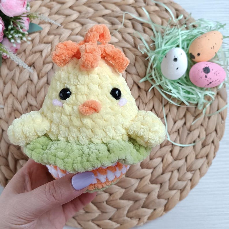 Easter Chicken Amigurumi Crochet Pattern Plush Chick No Sew DIY Gift - Etsy