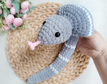 Crochet PATTERN Snake Keychain, No Sew, Amigurumi Tutorial PDF in ...