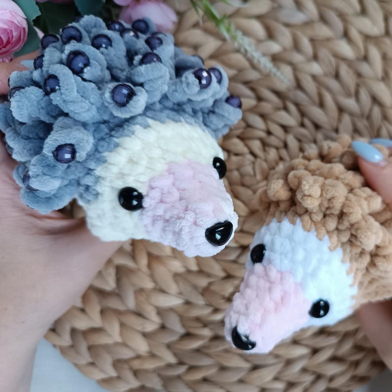 Fidget Sensory Hedgehog Crochet Patterns 2 in 1 Stuffed Toys for Little ...