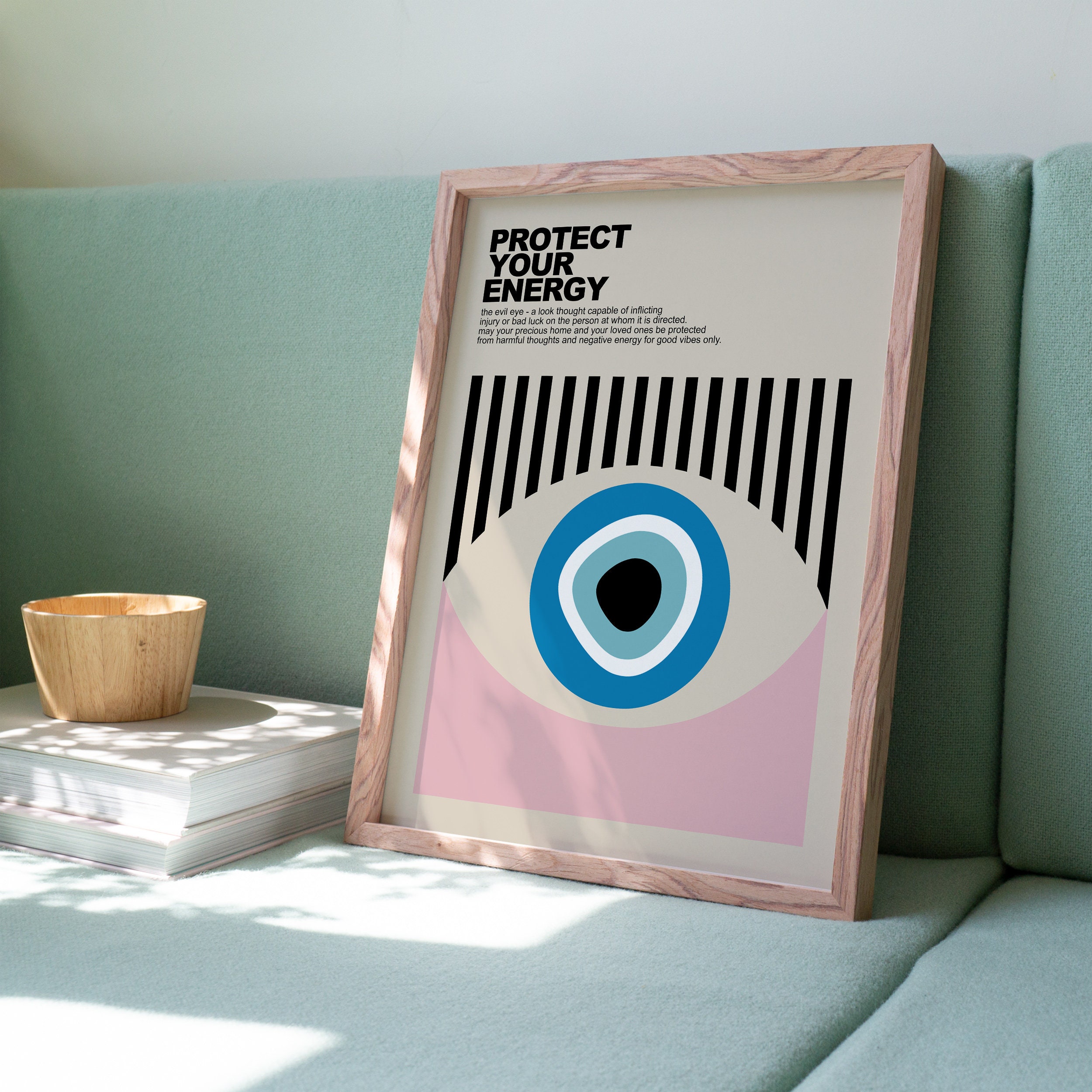 Trendy Evil Eye Poster, Evil Eye Wall Art, Bauhaus Poster, Evil Eye ...