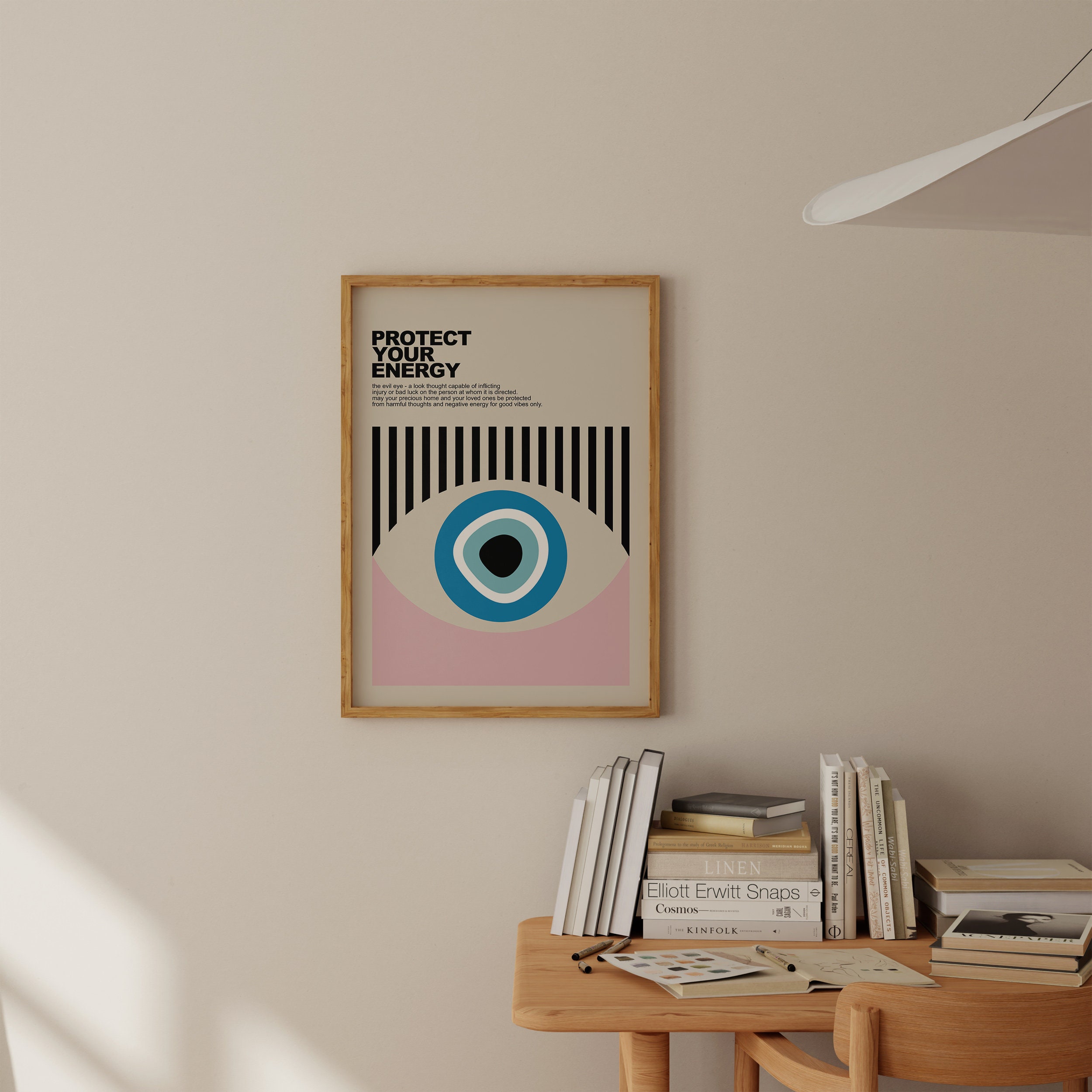 Trendy Evil Eye Poster, Evil Eye Wall Art, Bauhaus Poster, Evil Eye ...