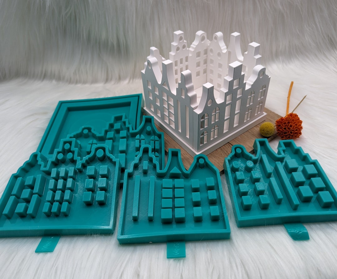 Silicone Mold Canal Houses / House Wreath / Canal House / Casting Mold ...