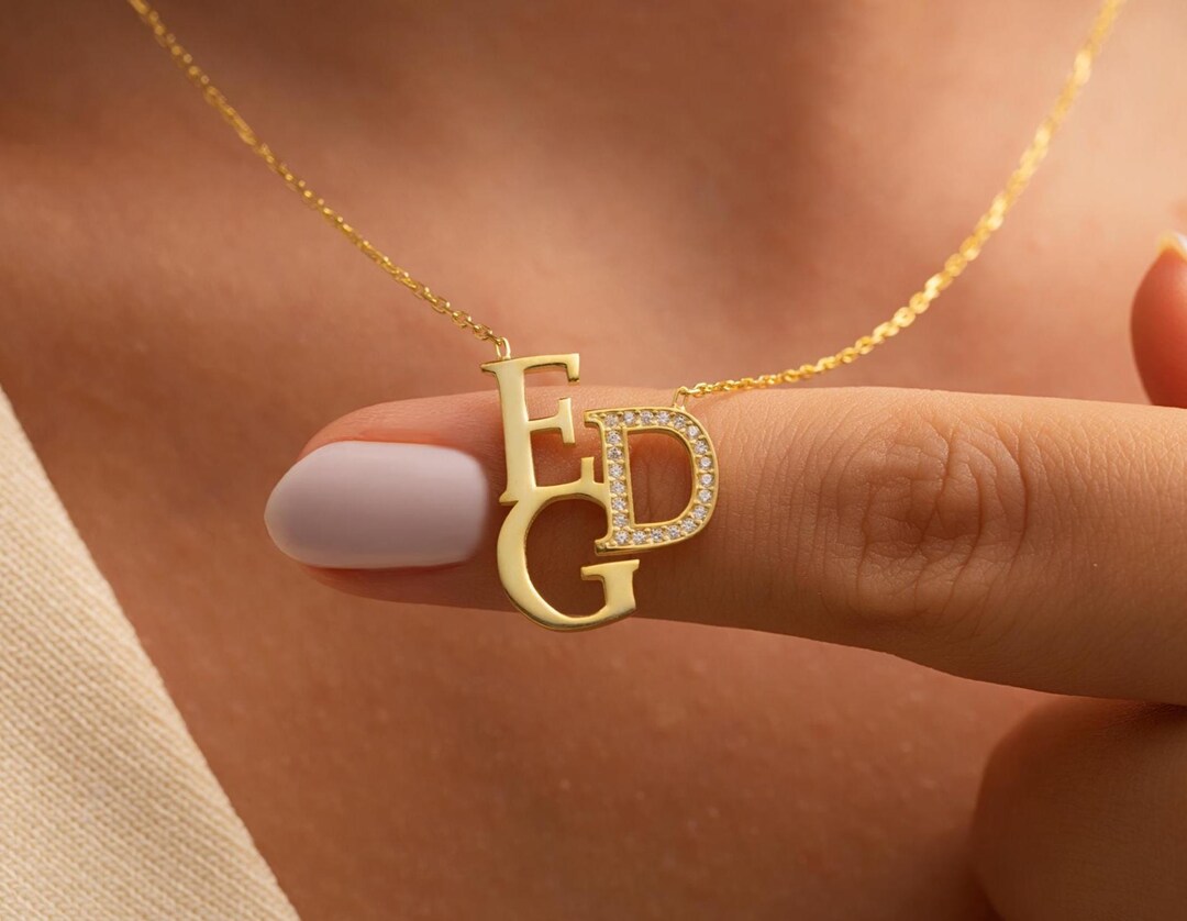 Logo Name Necklace , Custom Name Logo , Diamond Initial Necklace ...