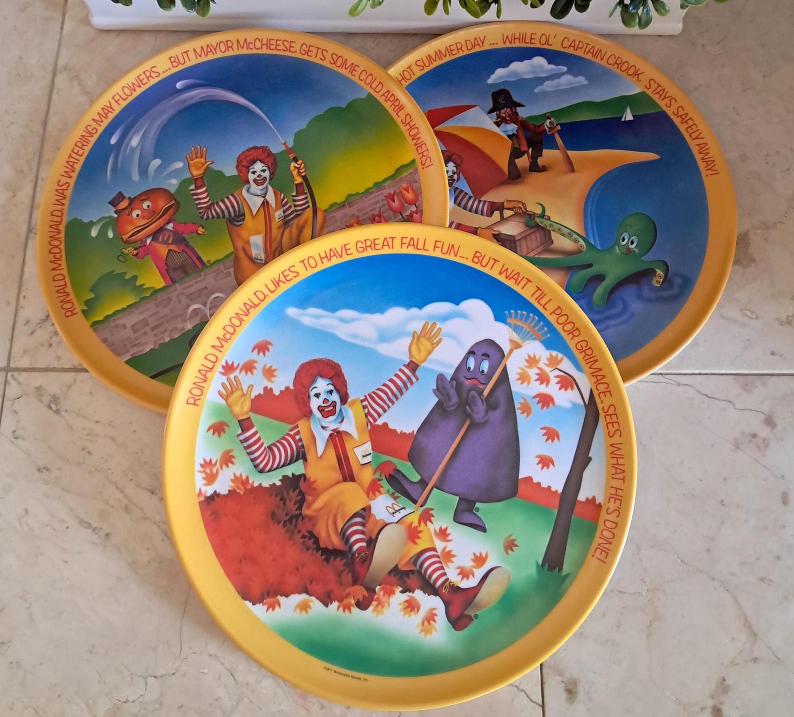 Vintage Set of 3 1970's Melamine Mcdonald's Plates - Etsy