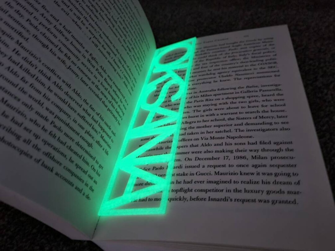 Personalised Bookmark 3D Printed Book Page Holder for Book - Etsy