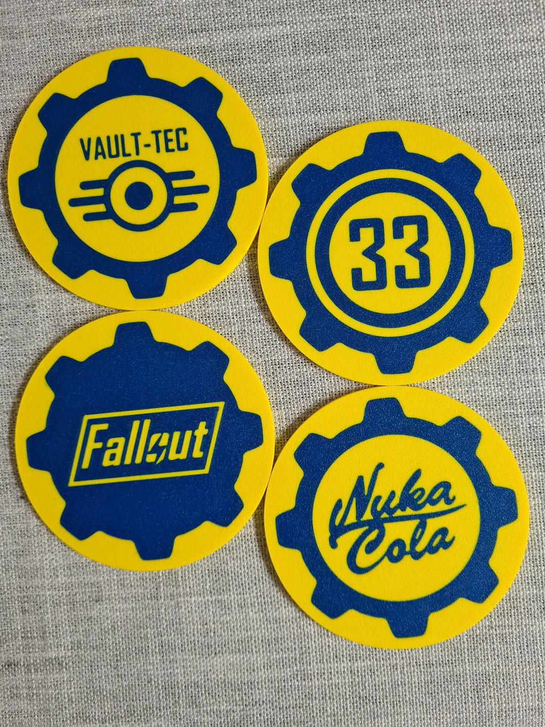 Fallout Vault-tec Inspired Drink Coasters Gaming Coasters Gaming Gift ...