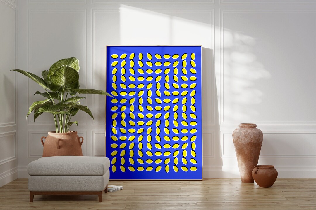 Illusion Poster, Optical Illusion Wall Art, Abstract Geometric Wall ...