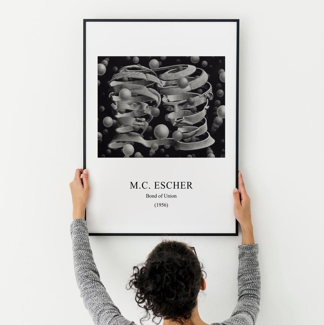 M.C. Escher Poster Bond of Union, M.C. Escher Print, MC Escher Poster ...