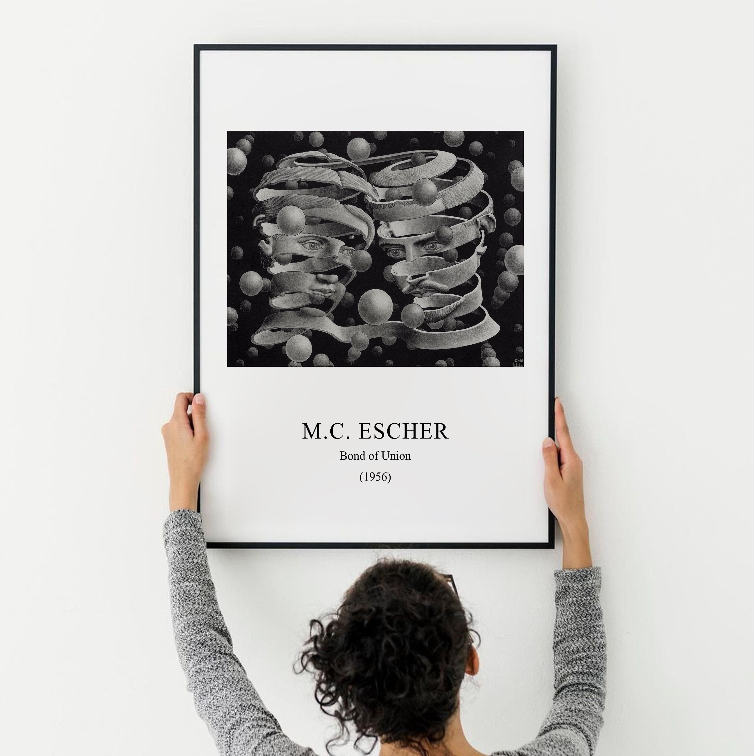 M.C. Escher Poster Bond of Union, M.C. Escher Print, MC Escher Poster, MC Escher Print ...