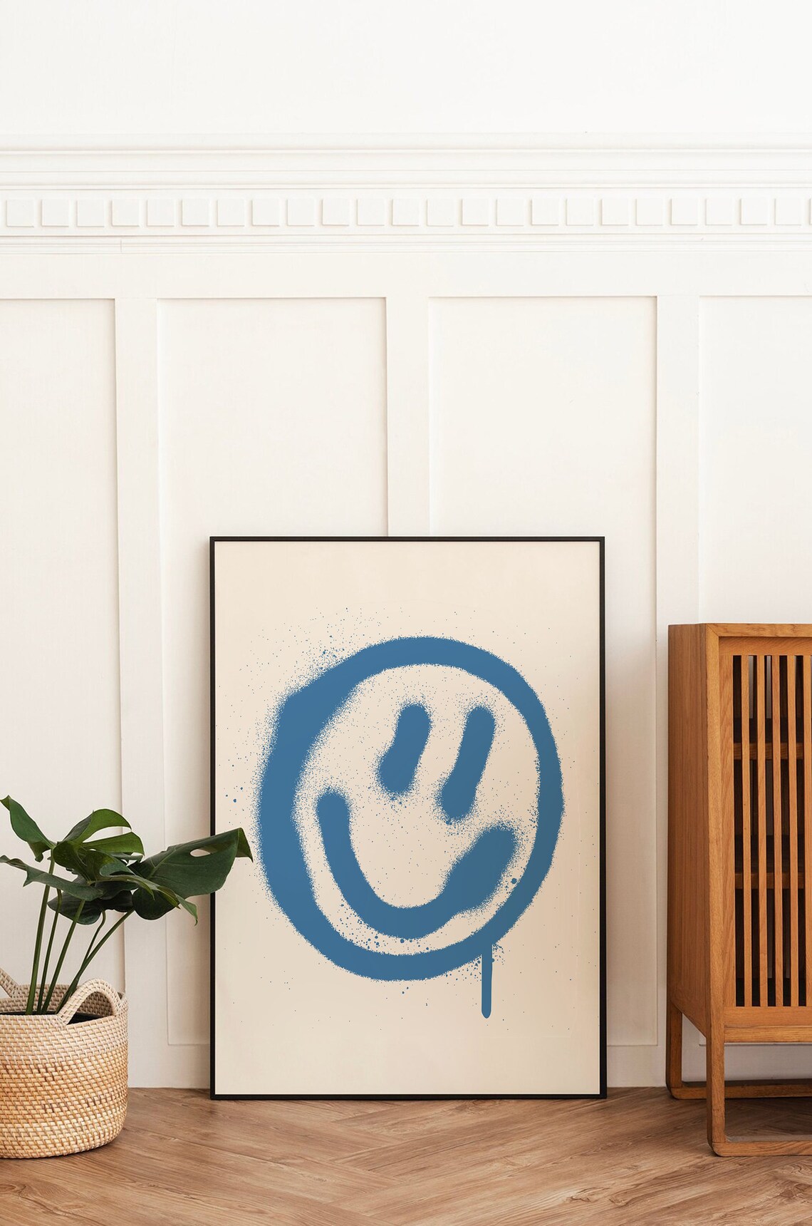 Smiley Face Print, Smiley Face Poster, Smiley Face Wall Art, Graffiti ...