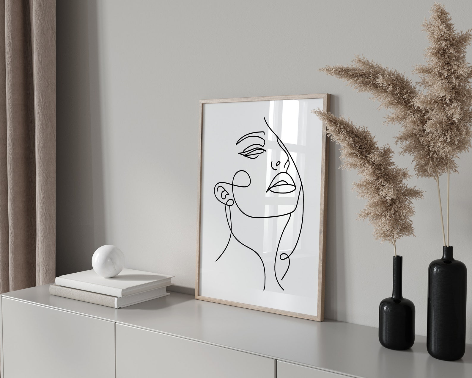 Set of 3 Prints Line Art Printable Set of 3 Wall Art Line - Etsy