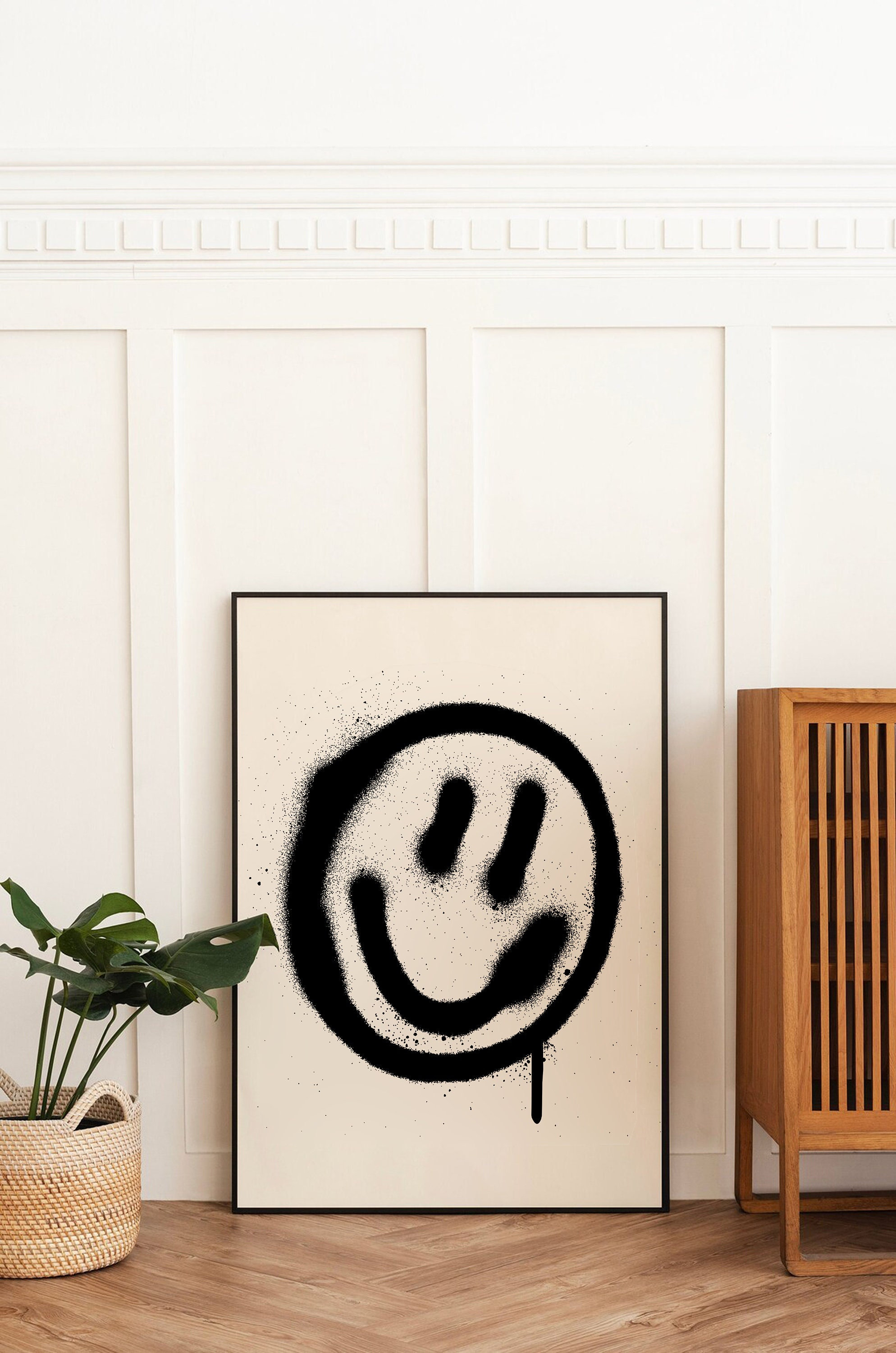 Smiley Face Print, Smiley Face Poster, Smiley Face Wall Art, Gen Z ...