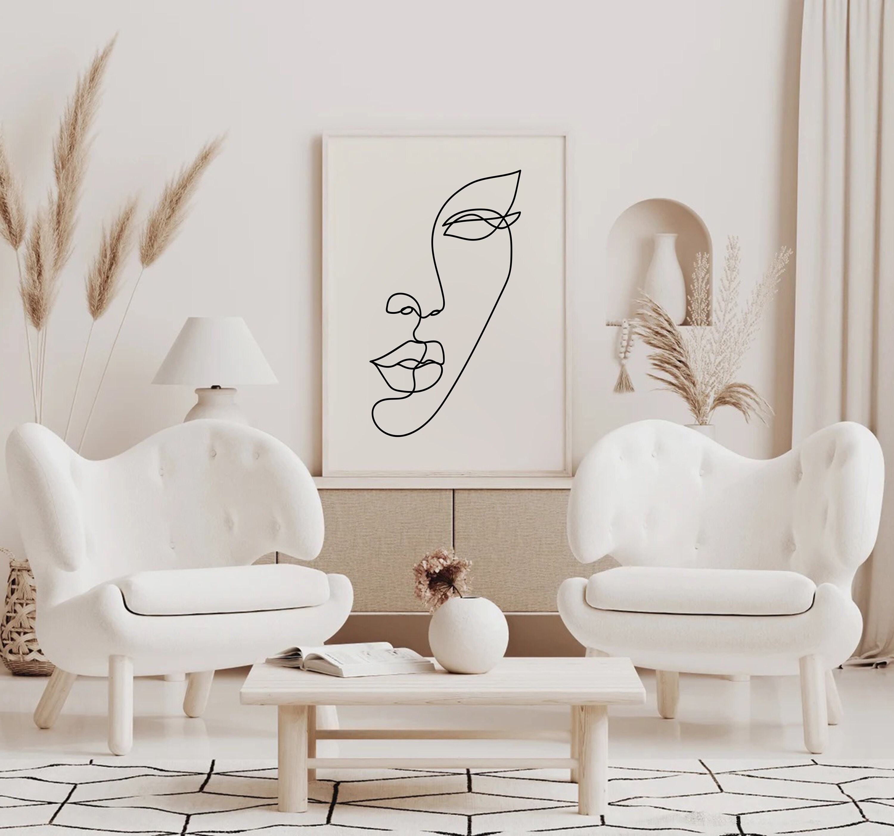 Set of 3 Prints Line Art Printable Set of 3 Wall Art Line - Etsy