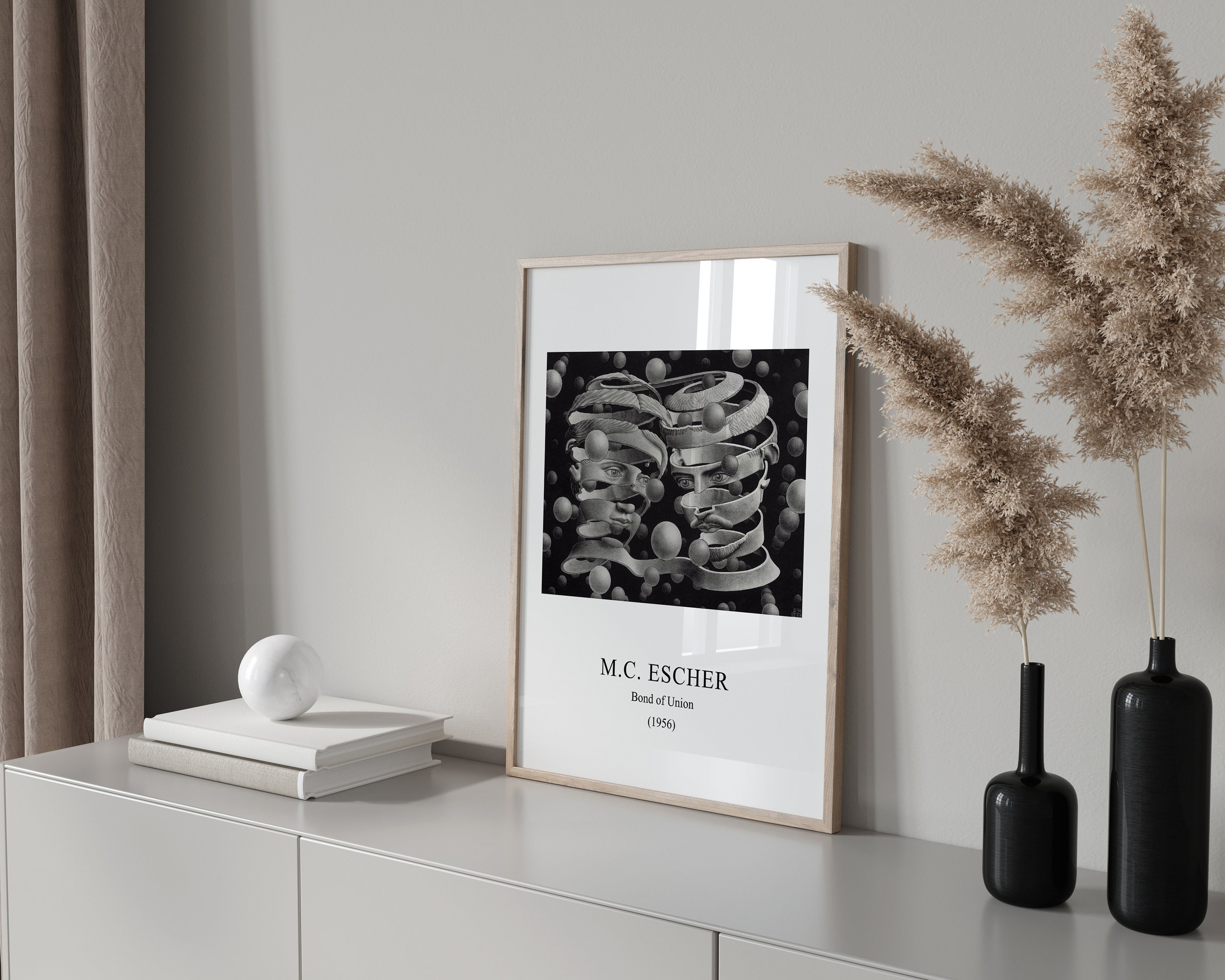 M.C. Escher Poster Bond of Union, M.C. Escher Print, MC Escher Poster ...