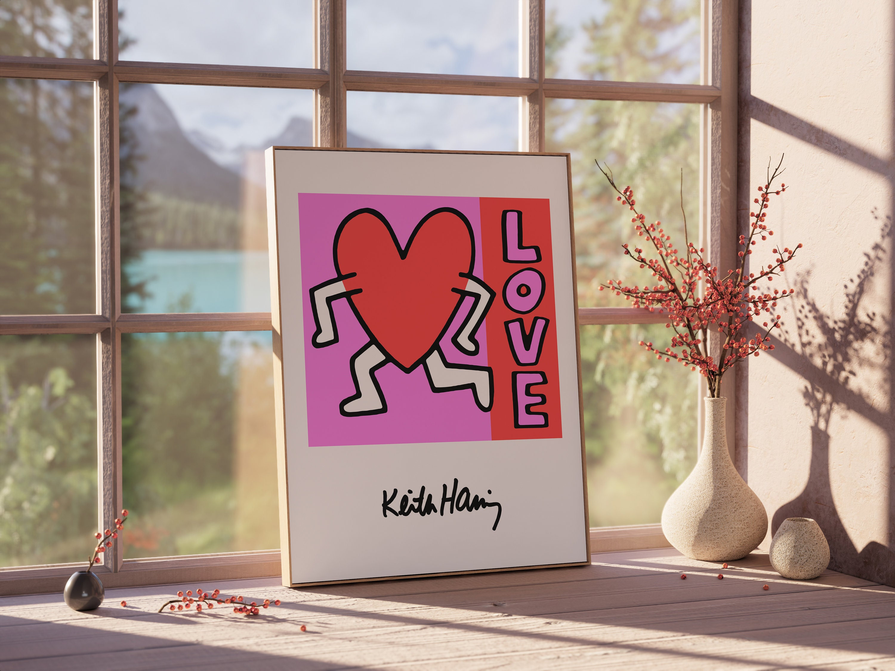Keith Haring Love, Pop Art, Keith Haring Poster, Keith Haring Print ...