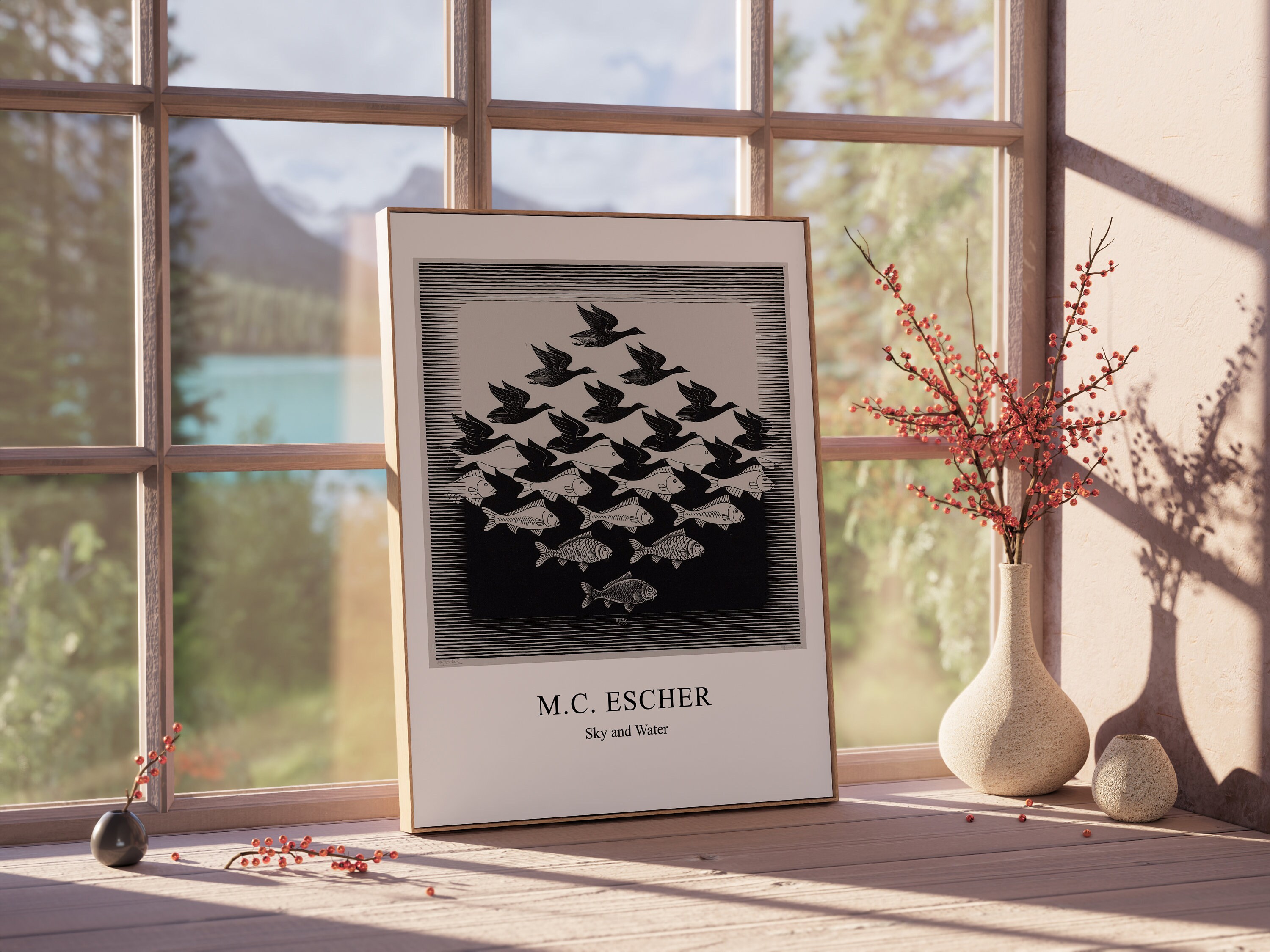 Set of 2 Posters, M.C. Escher Poster, M.C. Escher Print, MC Escher ...