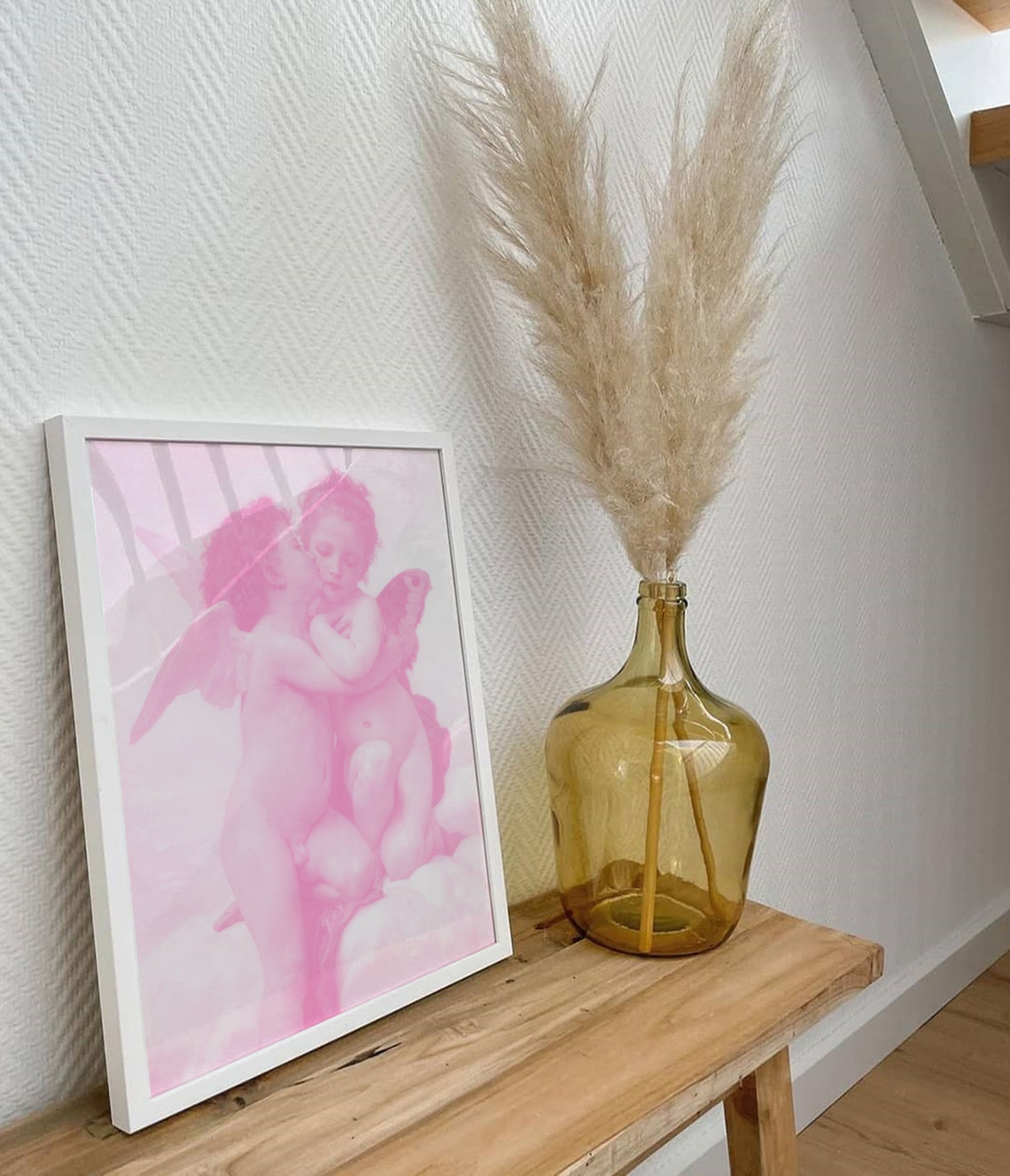 Bouguereau First Kiss Pink Printable Altered Art Printable - Etsy