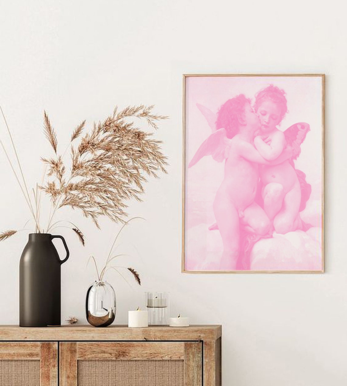 Bouguereau First Kiss Pink Printable Altered Art Printable - Etsy