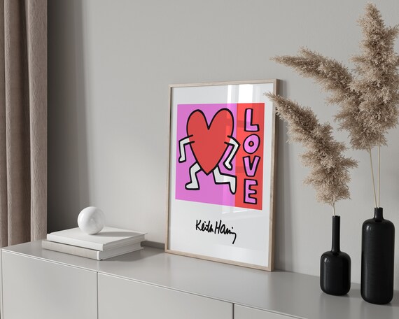 Keith Haring Love Pop Art Keith Haring Poster Keith Haring - Etsy