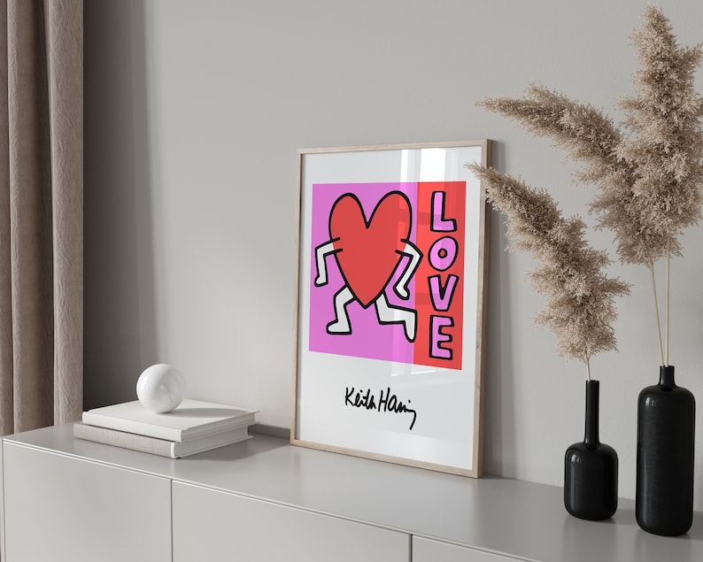 Keith Haring Love, Pop Art, Keith Haring Poster, Keith Haring Print ...