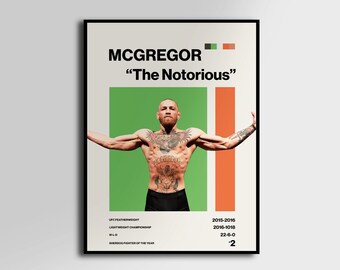 Conor Mcgregor Poster Conor Mcgregor Birthday Conor Mcgregor - Etsy