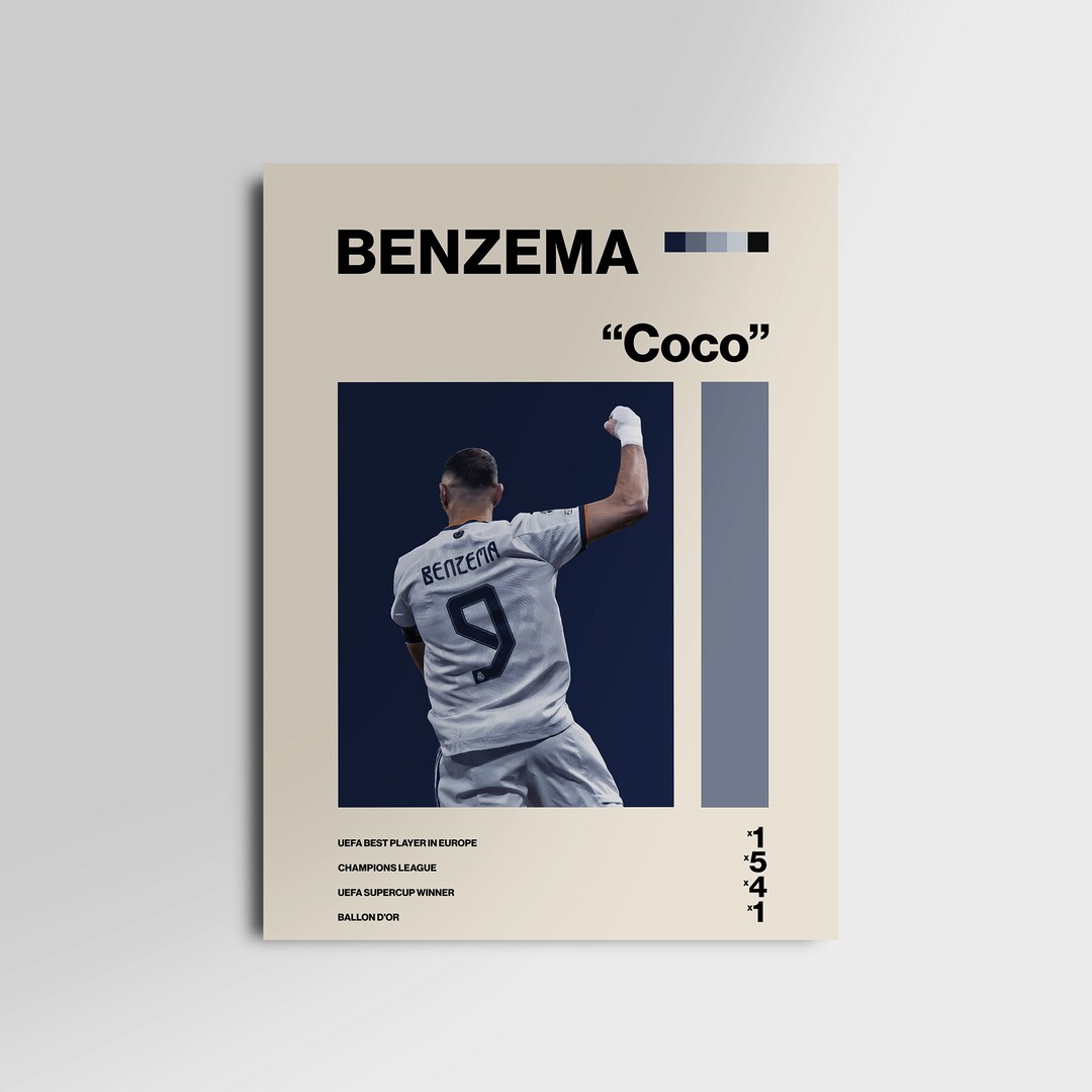 Karim Benzema Poster Digital Printart Painting Wall Art - Etsy