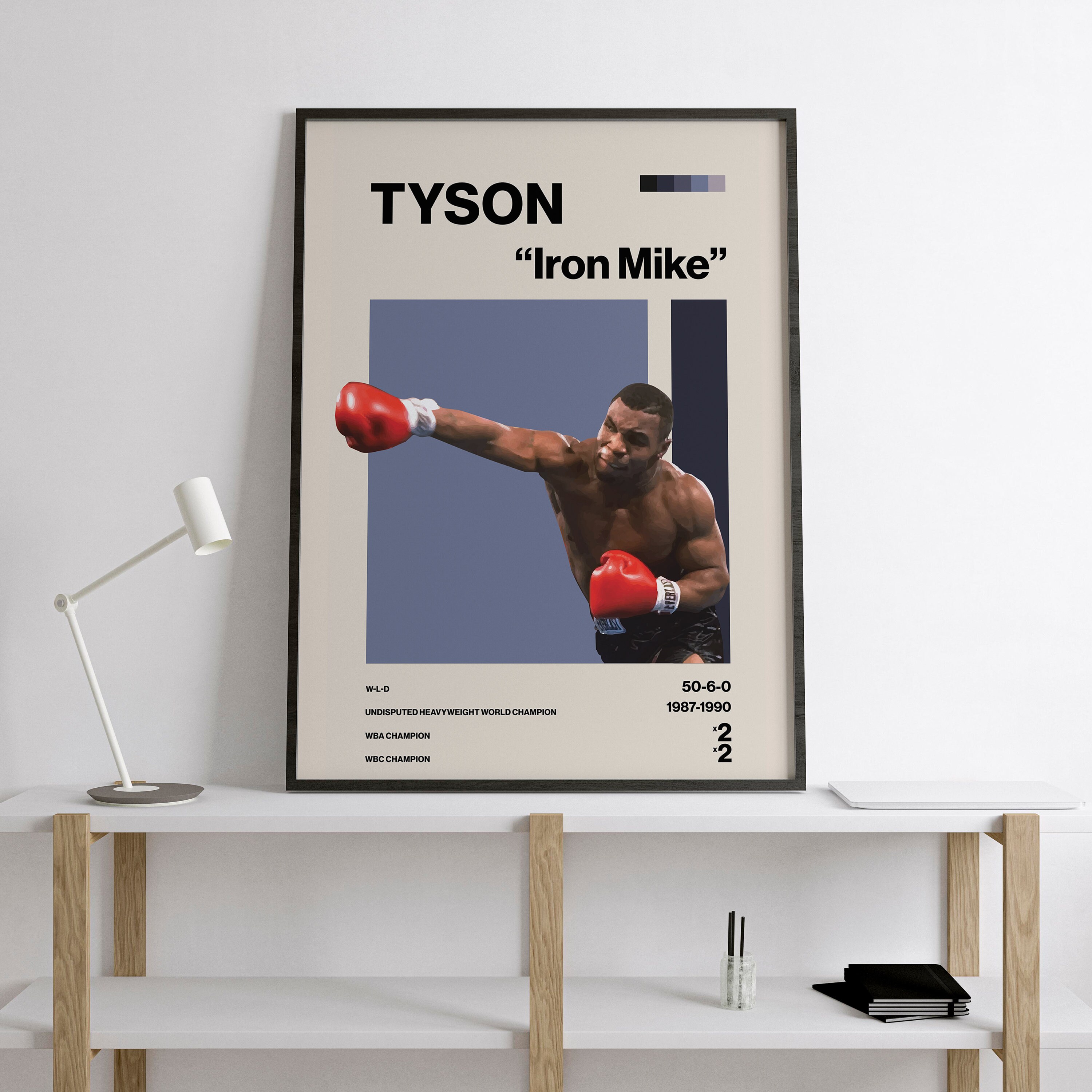 Póster Mike Tyson Leyenda Iron Mike Merch Vintage Regalo para Fan ...
