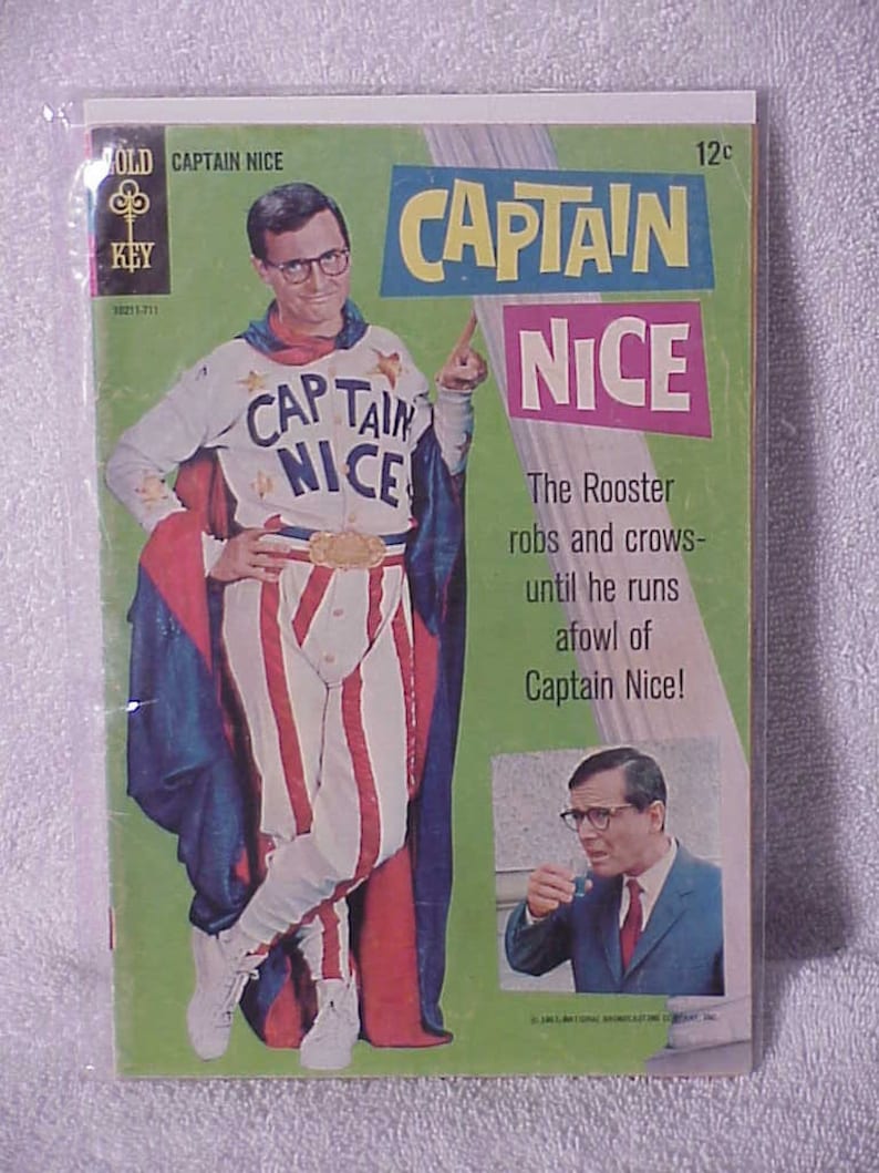 CAPTAIN NICE Television Series Comic Book September 1967 Gold Key Comics 10211-711 William ...
