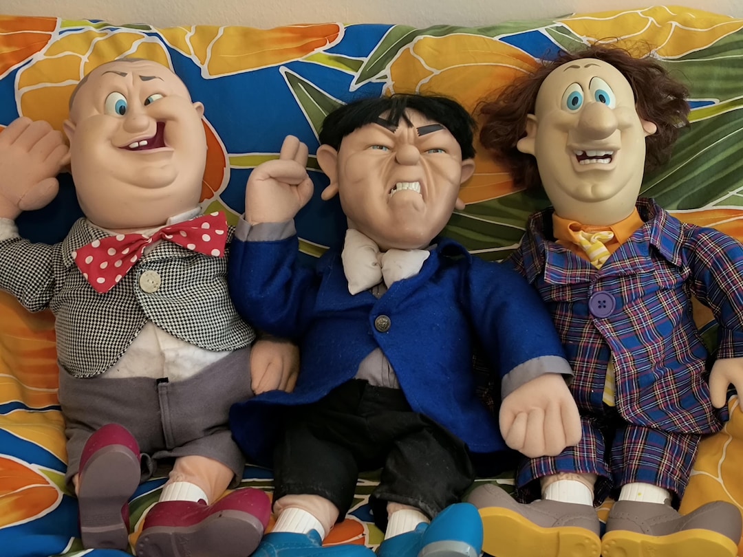 Spumco THREE STOOGES Full Size 22" Plush Dolls: Moe, Larry, Curly ...