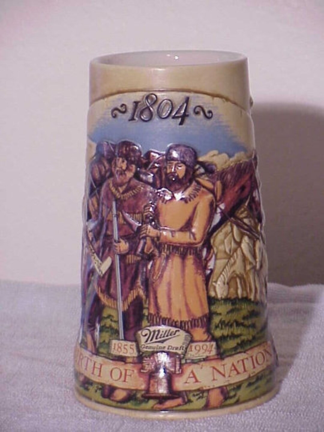 Miller High Life LEWIS & CLARK 1804 Birth of A Naition Ceramic Beer ...