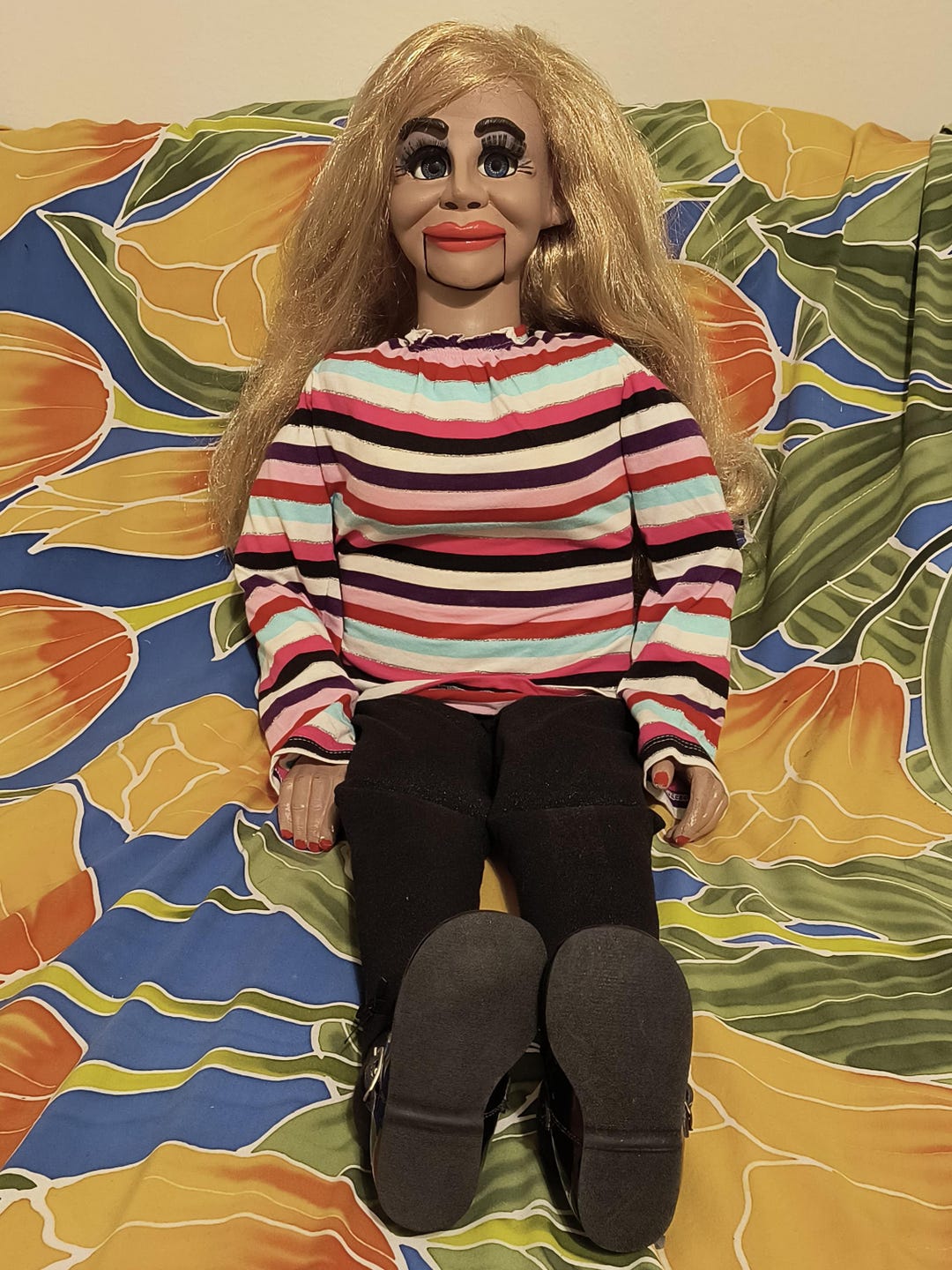 Custom 35" Multi-function Super Deluxe Female Ventriloquist Dummy ...