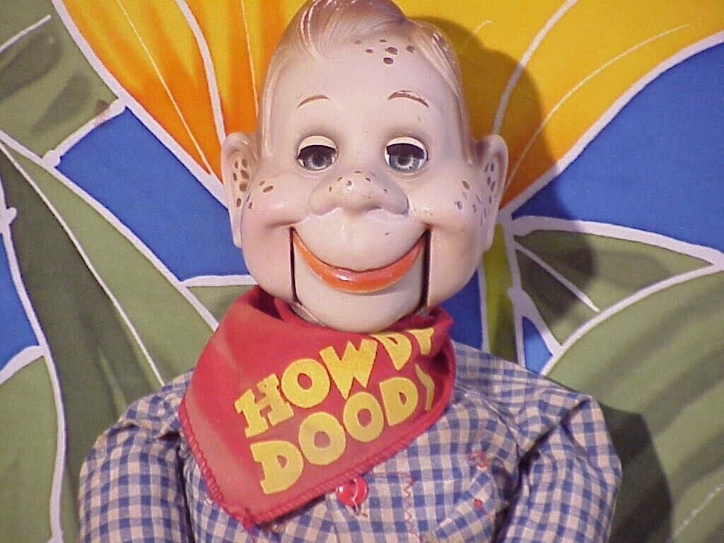 Antique HOWDY DOODY 1950's Ventriloquist Dummy Doll - Sleep Eyes - 19 ...