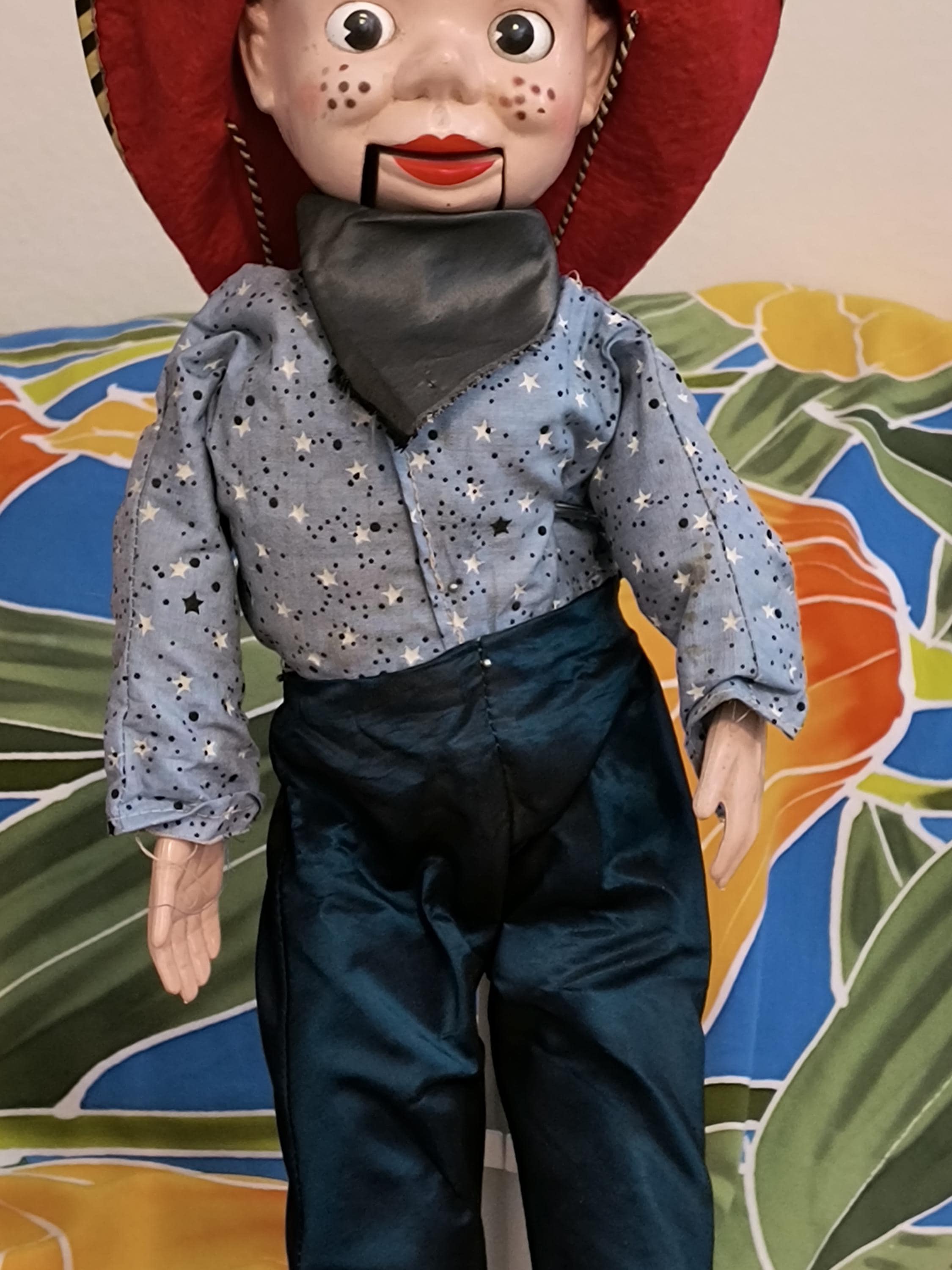 HOWDY DOODY (dummy Dan) - 20" Ventriloquist Dummy Doll With Moving Eyes ...