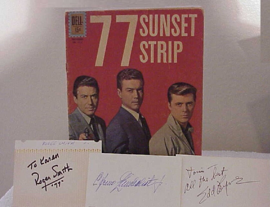 77 SUNSET STRIP - Edd Byrnes, Efrem Zimbalist Jr, Roger Smith Signature ...