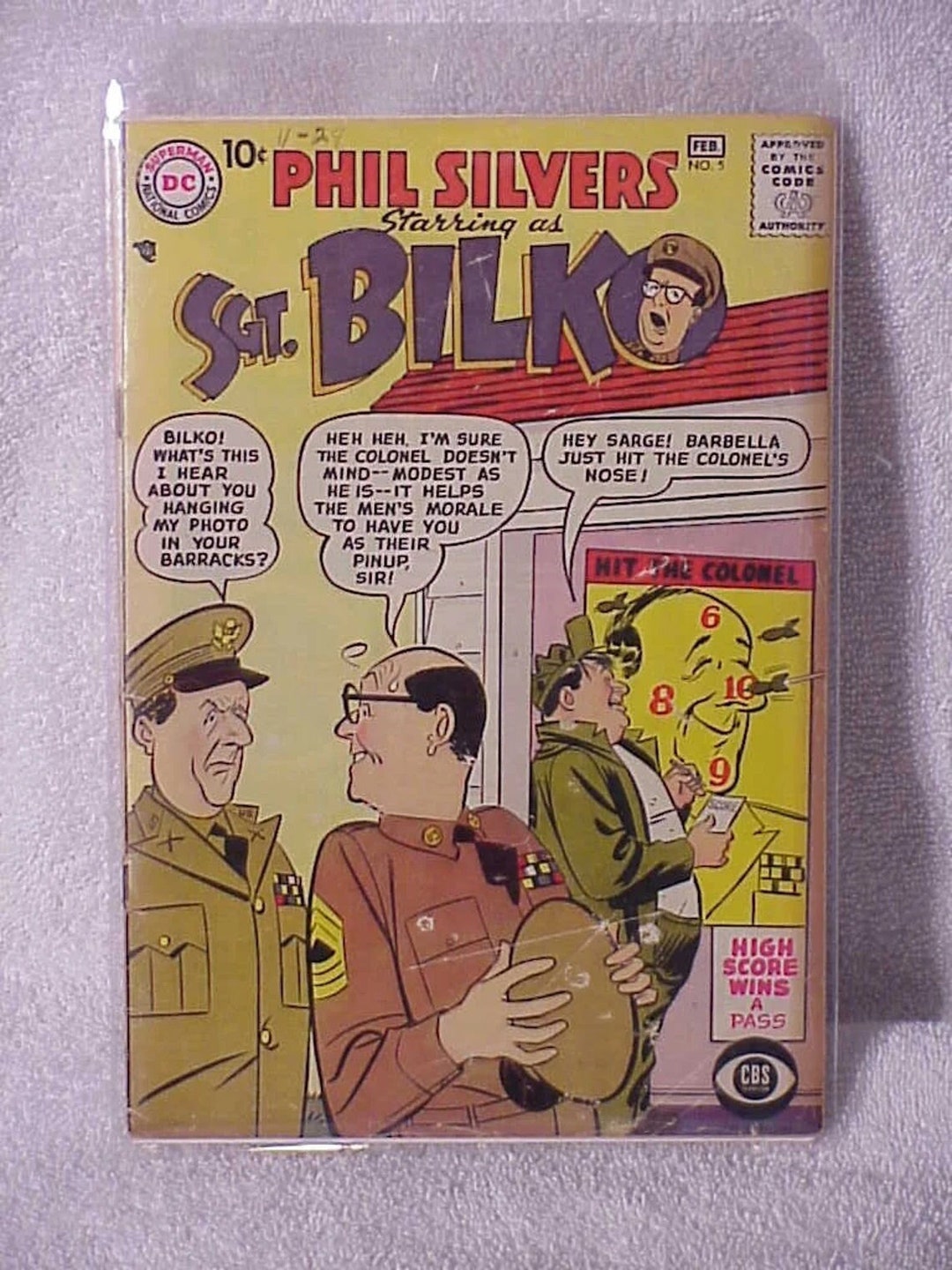 Phil Silvers as SGT BILKO Television Series Comic Book 5, DC Comics February 1958 - Etsy
