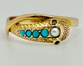 Pearl Snake Ring - Etsy